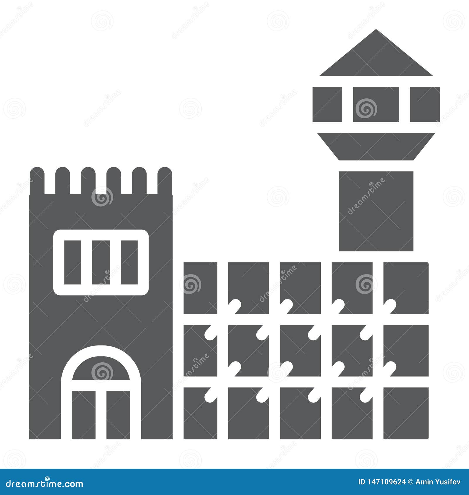 Prison Glyph Icon, Cell and Arrest, Jail Sign, Vector Graphics, a Solid ...