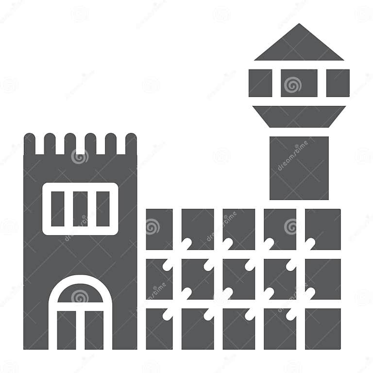 Prison Glyph Icon, Cell and Arrest, Jail Sign, Vector Graphics, a Solid ...