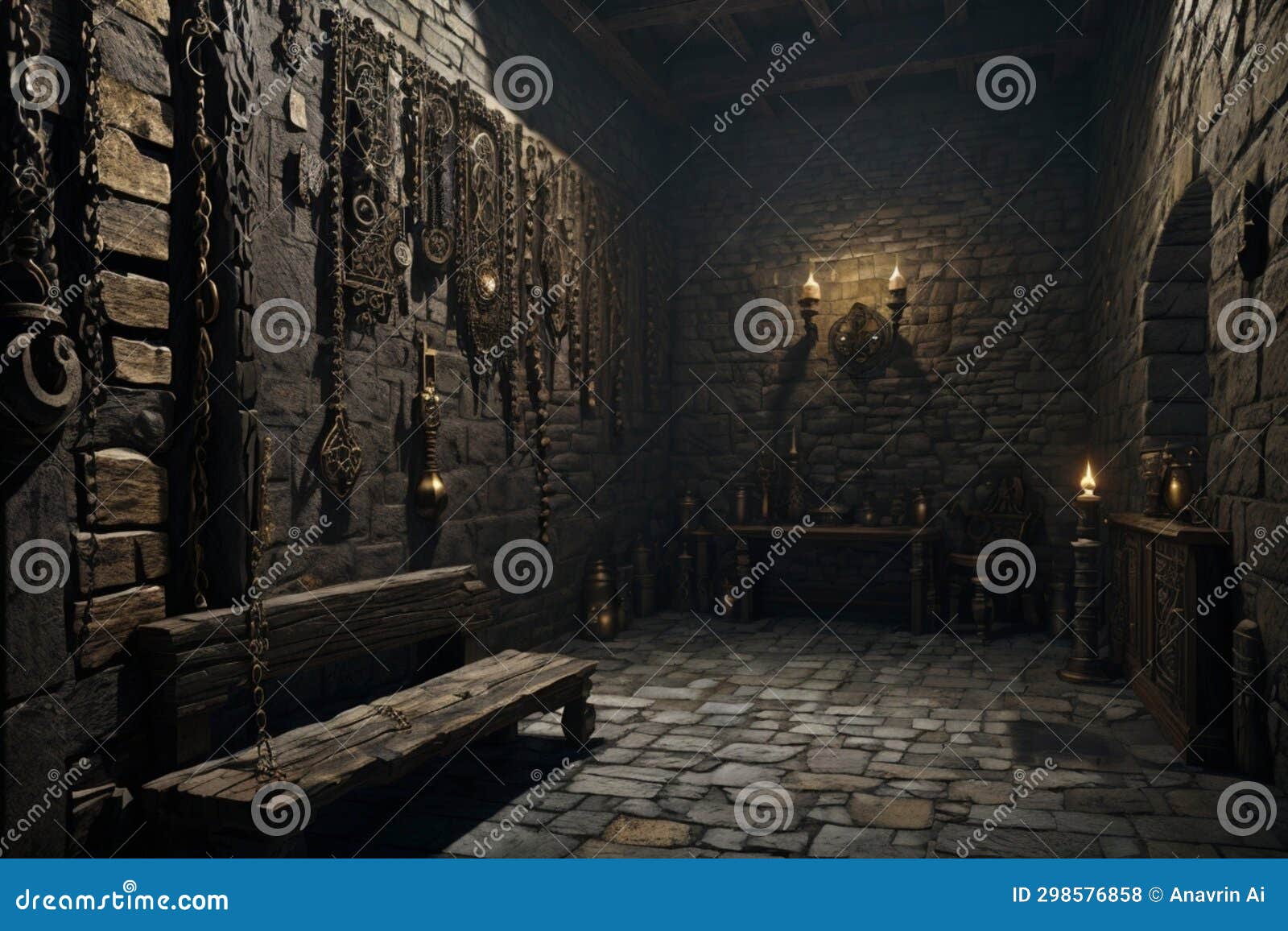 Indoors. Medieval Gothic Room Background Royalty-Free Stock Photo ...