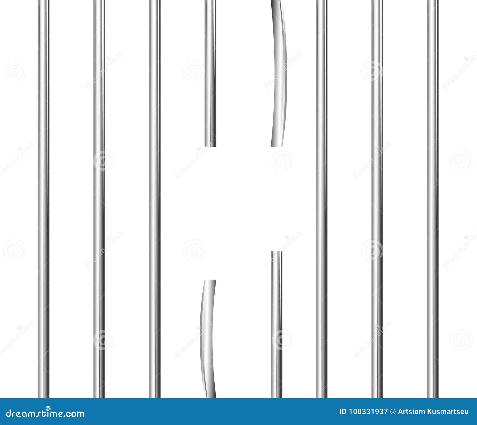 Prison Grid. Metal Cage. Vector Illustration Isolated On White ...