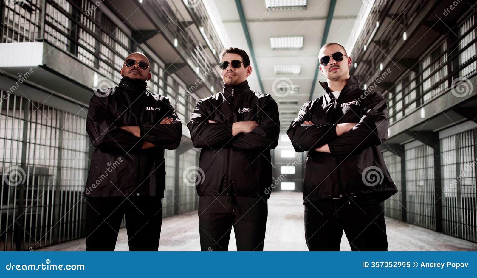 The Prison Guard Stood Proudly in Front Stock Image - Image of custody ...