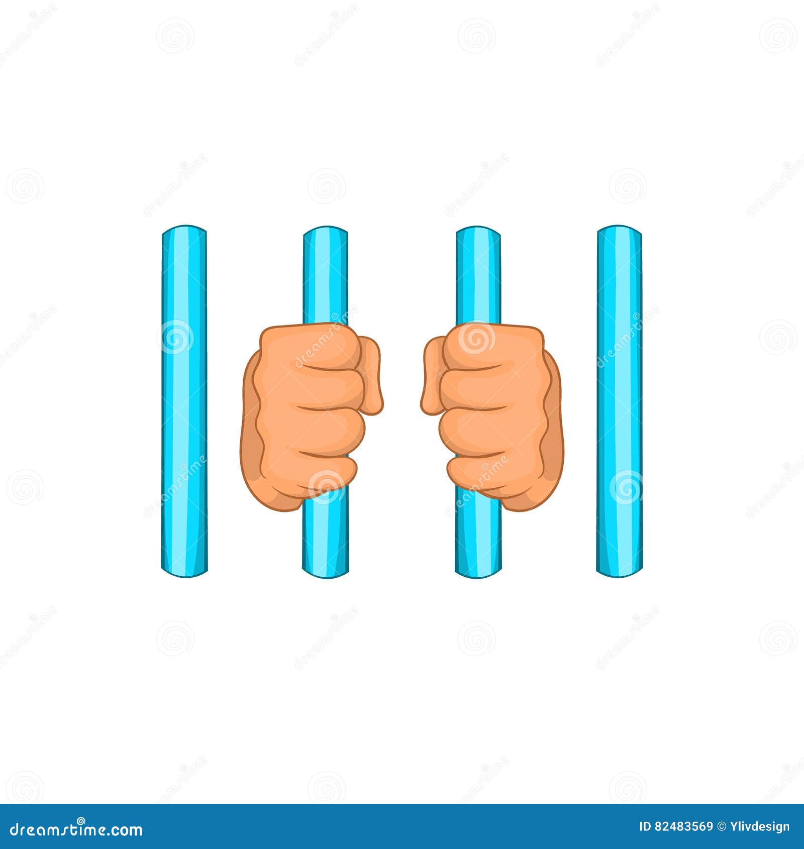 Prison Icon in Cartoon Style Stock Vector - Illustration of captivity ...