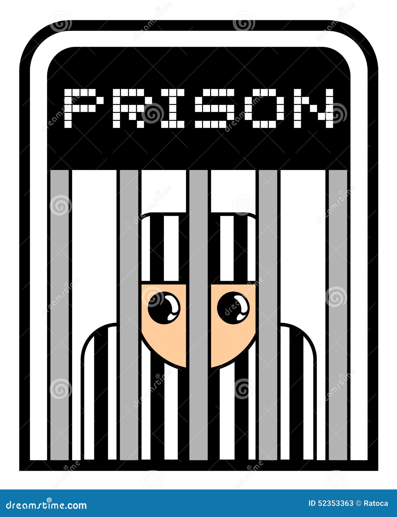 Prison Icon On White Background. Flat Style. Jail Icon For Your Web ...