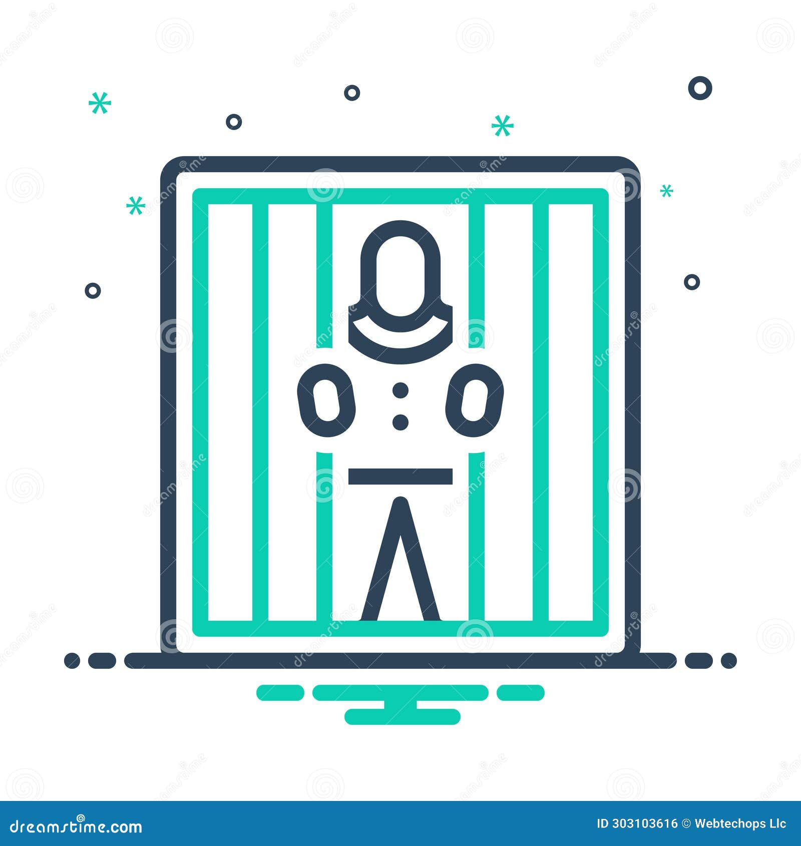 Mix Icon for Prison, Criminal and Offender Stock Vector - Illustration ...