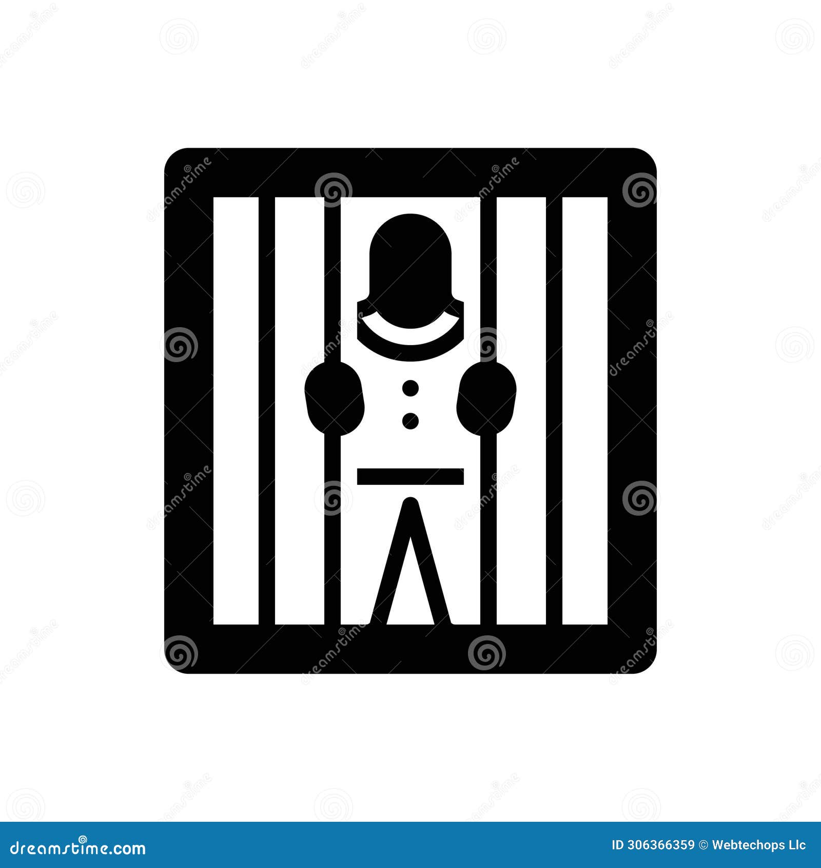 Black Solid Icon for Prison, Criminal and Jail Stock Illustration - Illustration of jailbird ...