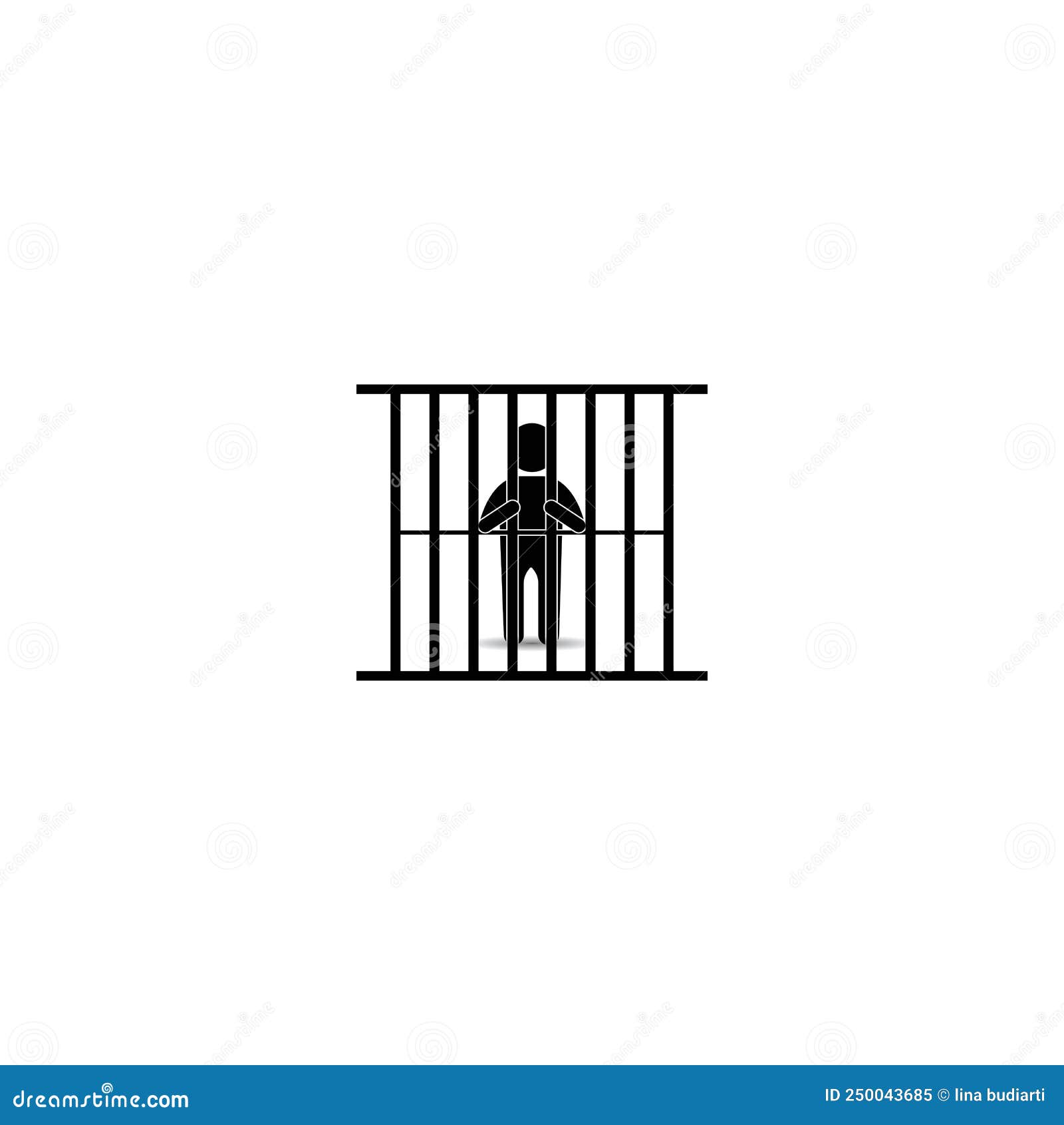 Prison icon stock vector. Illustration of people, guilty - 250043685