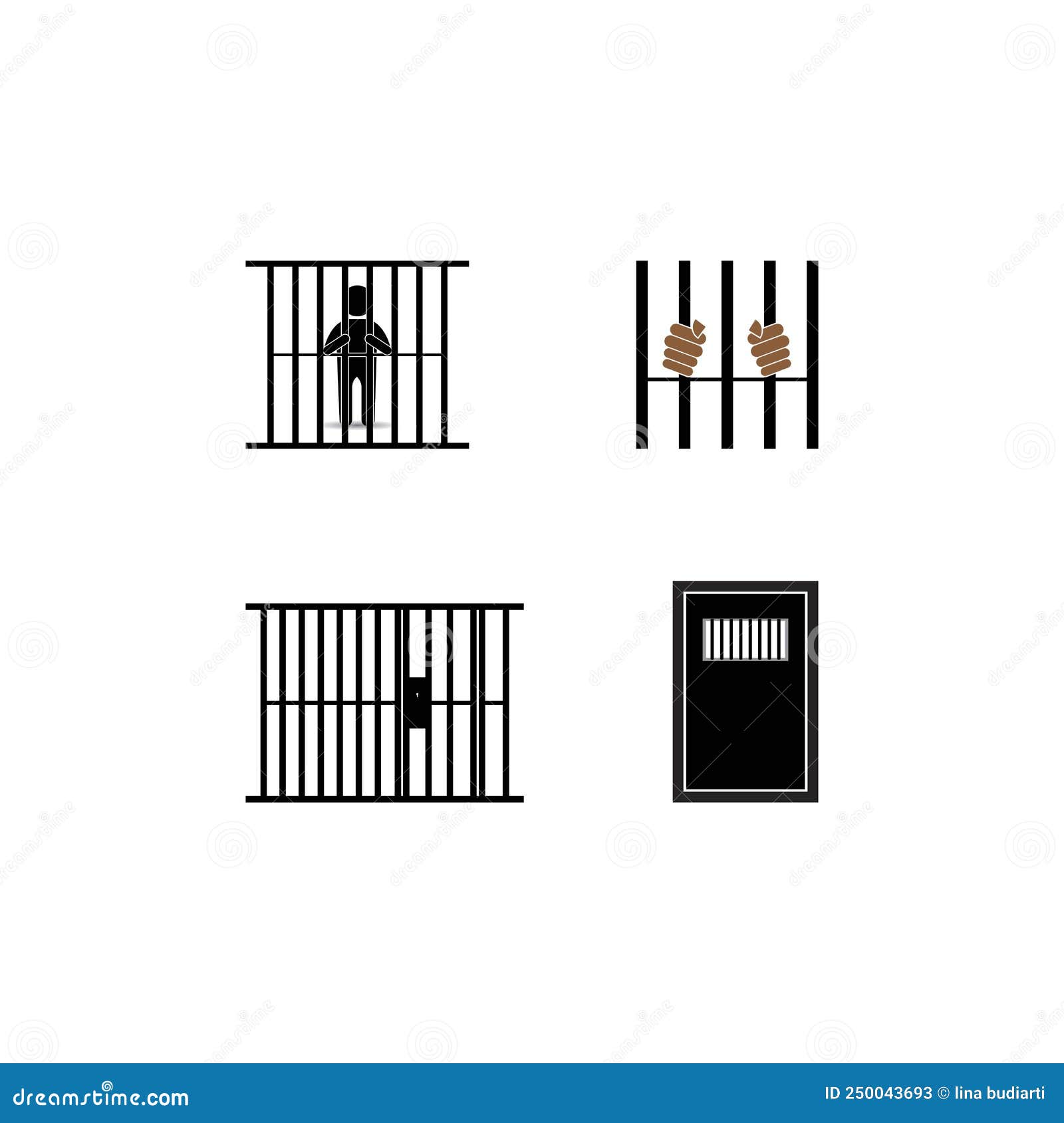 Prison icon stock vector. Illustration of crime, adult - 250043693