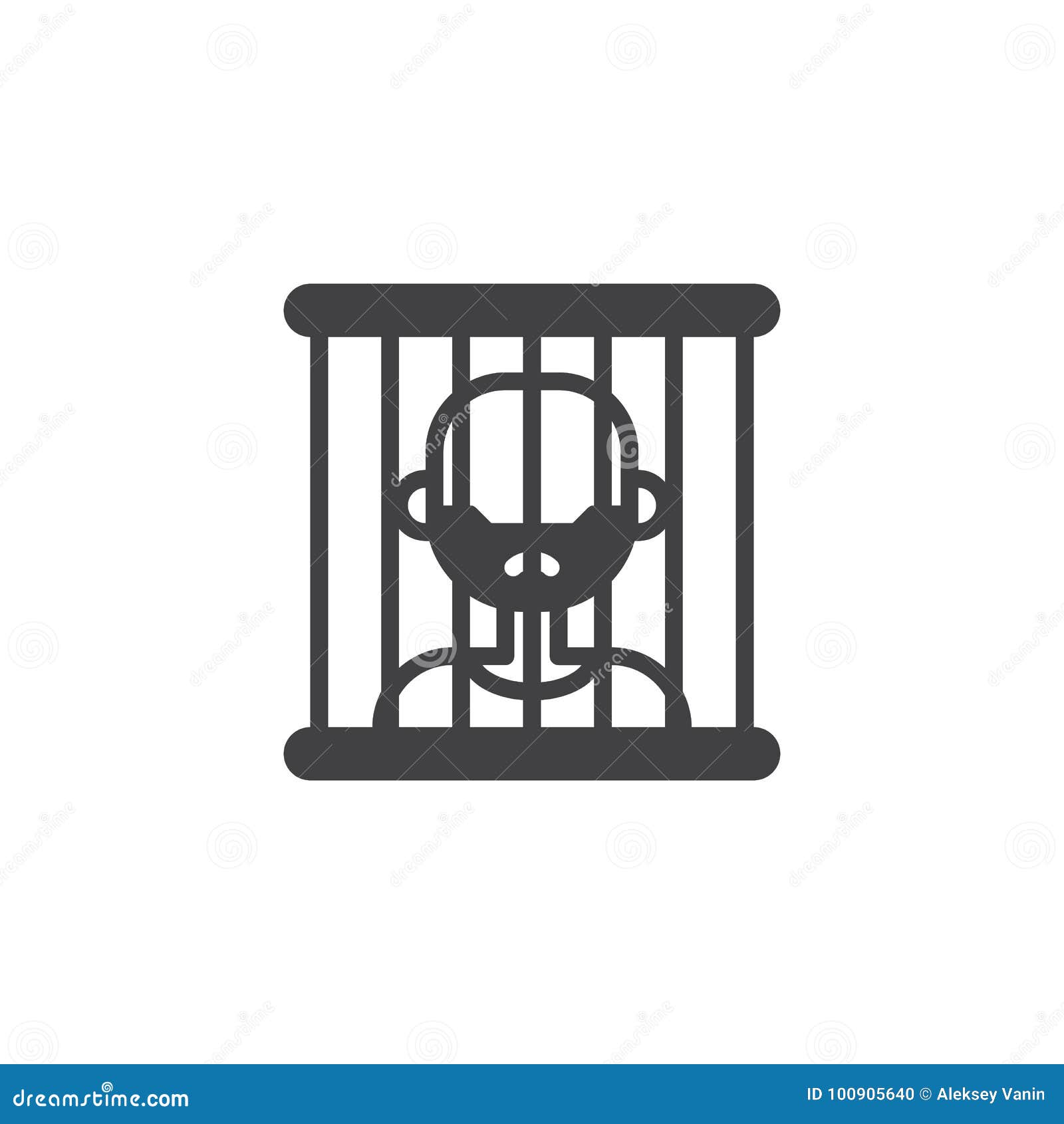 Prison icon vector stock vector. Illustration of pictogram - 100905640