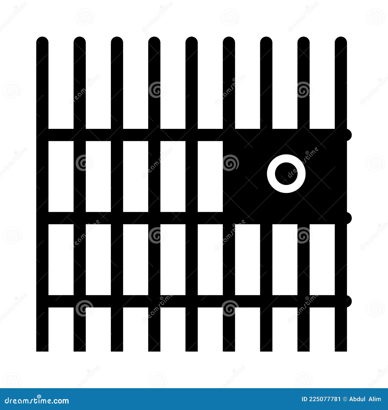 Prison Icon On White Background. Flat Style. Jail Icon For Your Web ...