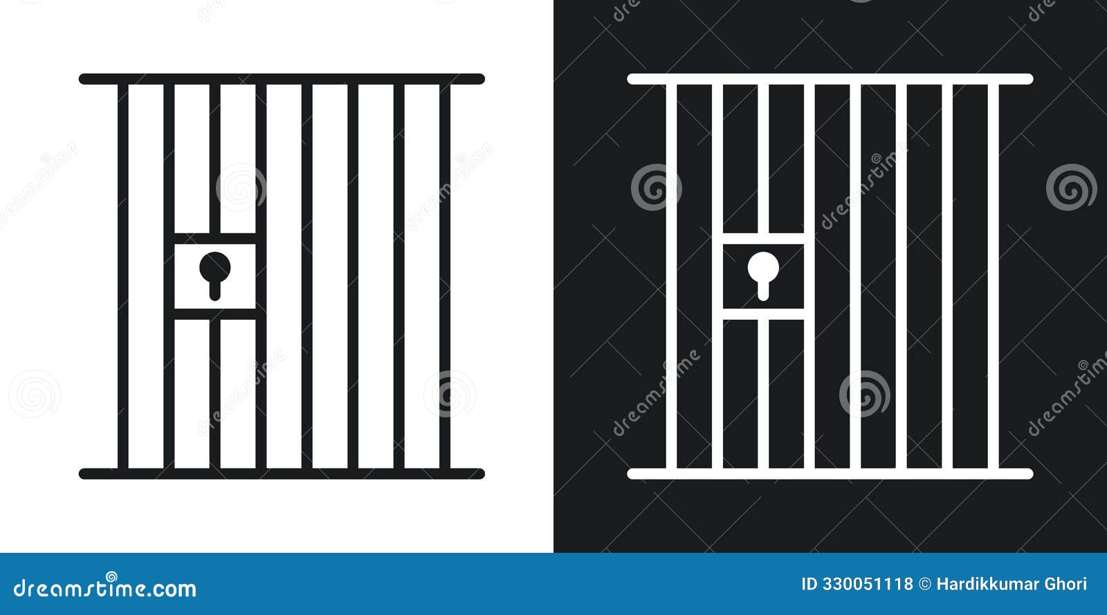 Prison Icon On White Background. Flat Style. Jail Icon For Your Web ...