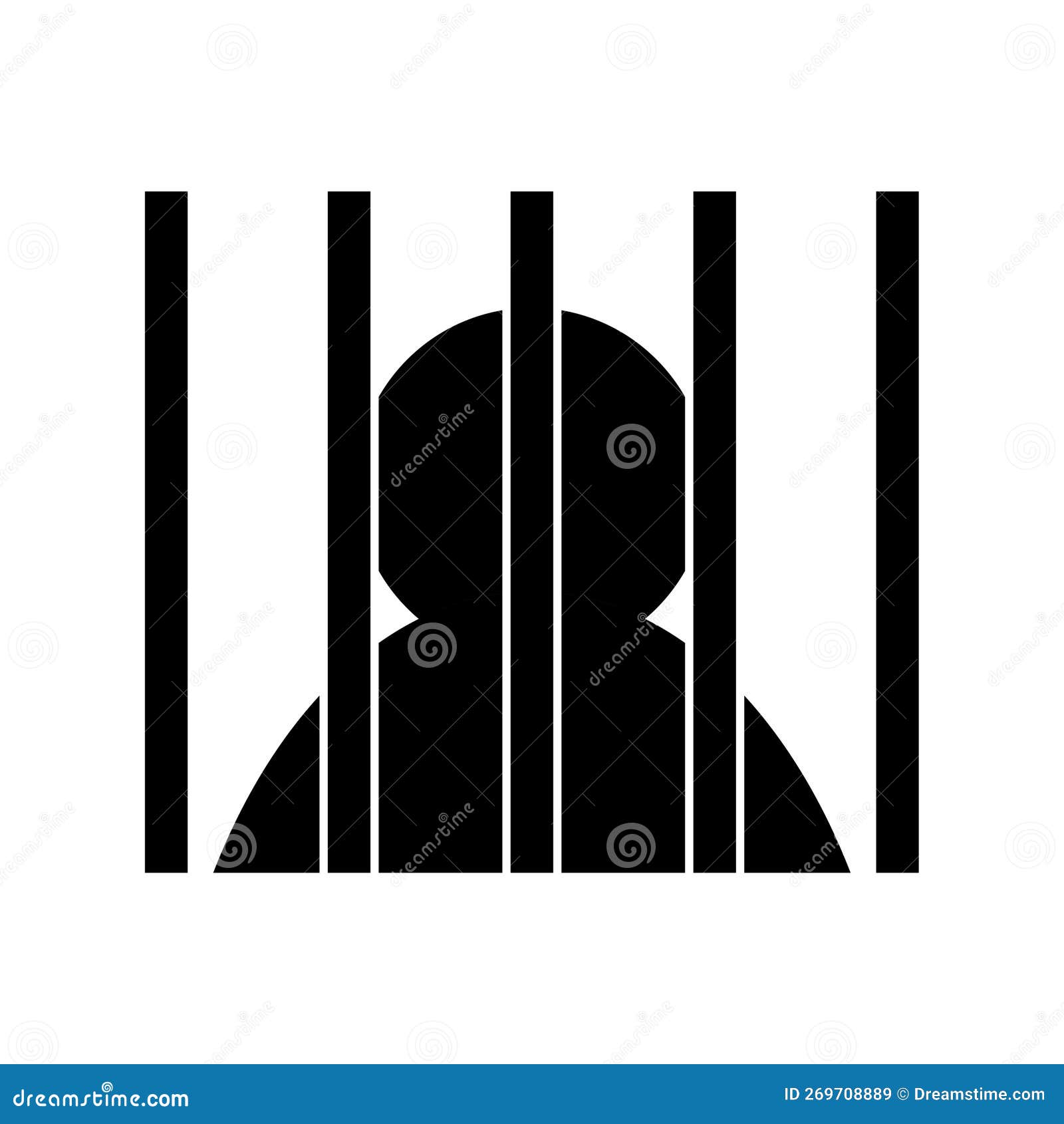 Prison Icon On White Background. Flat Style. Jail Icon For Your Web ...