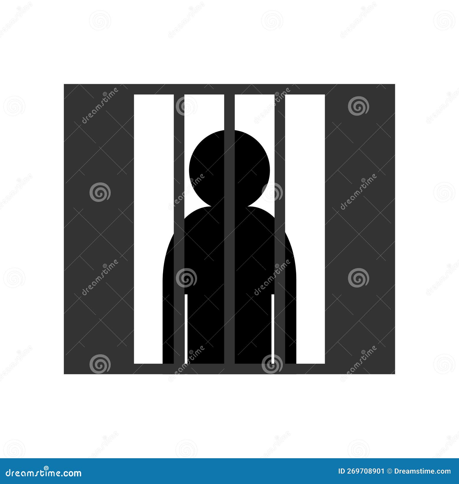 Prison Icon On White Background. Flat Style. Jail Icon For Your Web ...