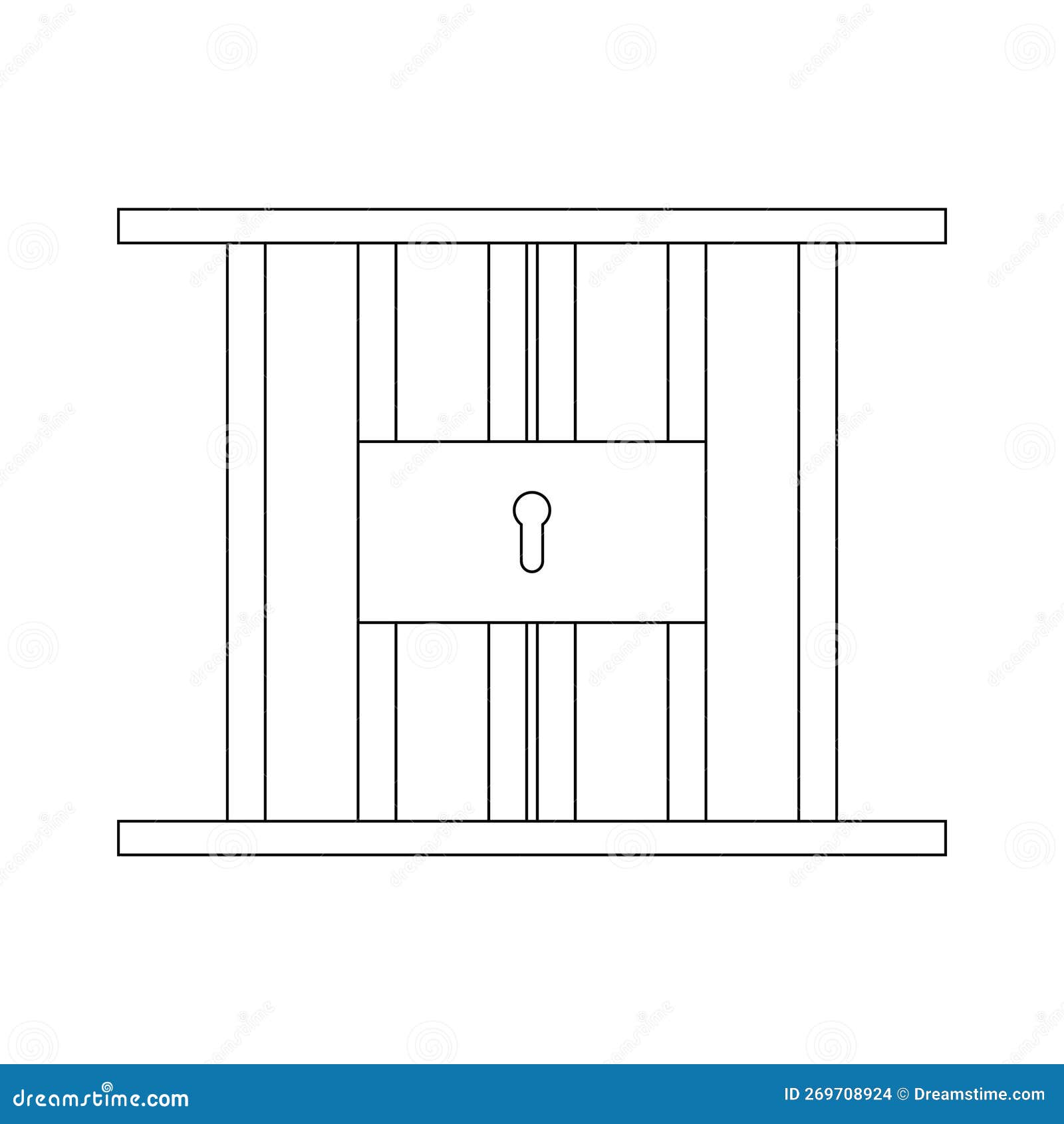 Prison icon vektor stock illustration. Illustration of bars - 269708924