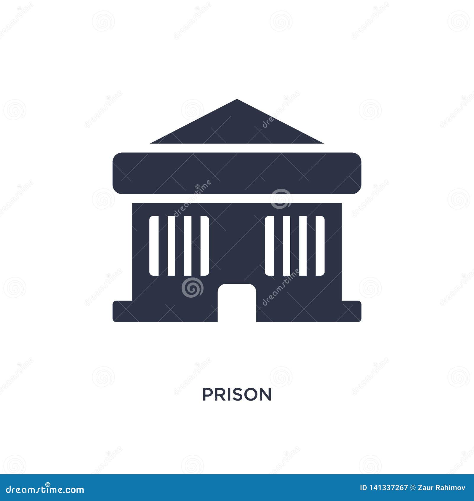 Prison Icon On White Background. Flat Style. Jail Icon For Your Web ...