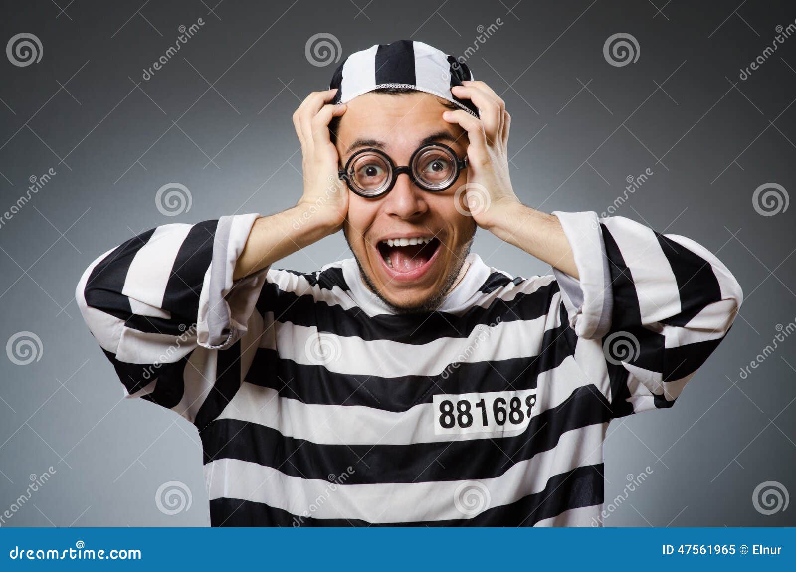 Prison inmate in funny stock image. Image of chain, captivity - 47561965