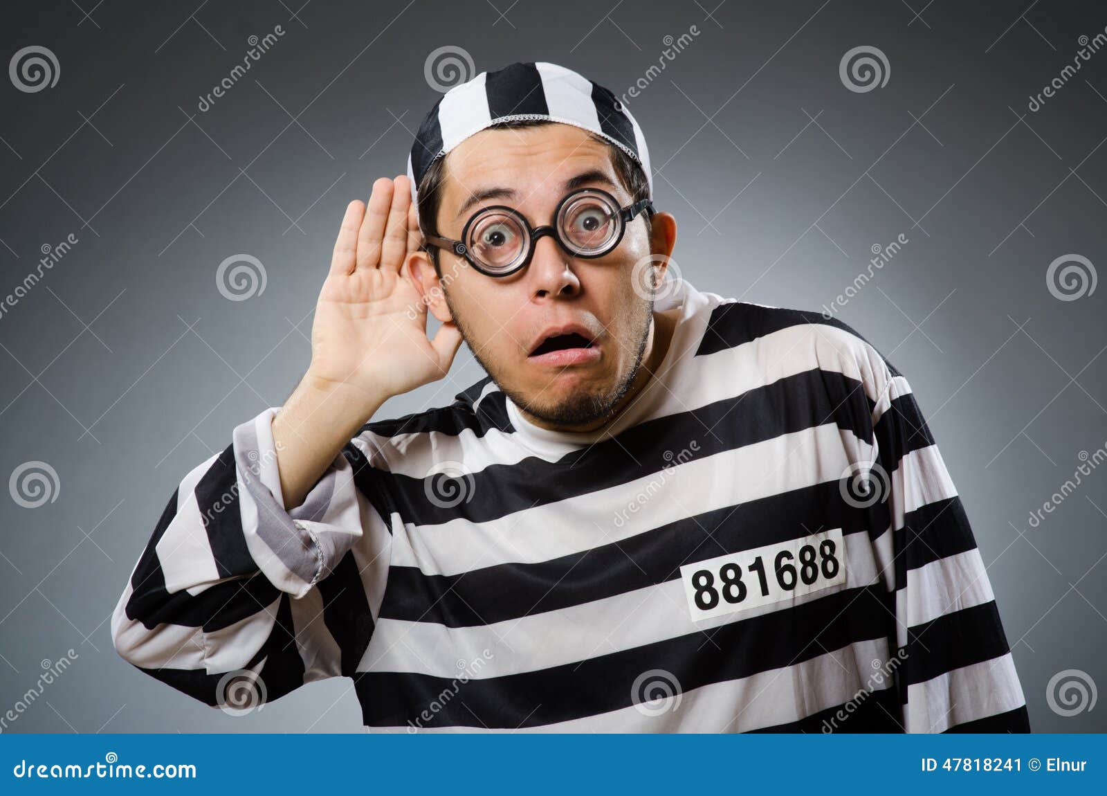 Prison inmate in funny stock image. Image of amazed, arrest - 47818241