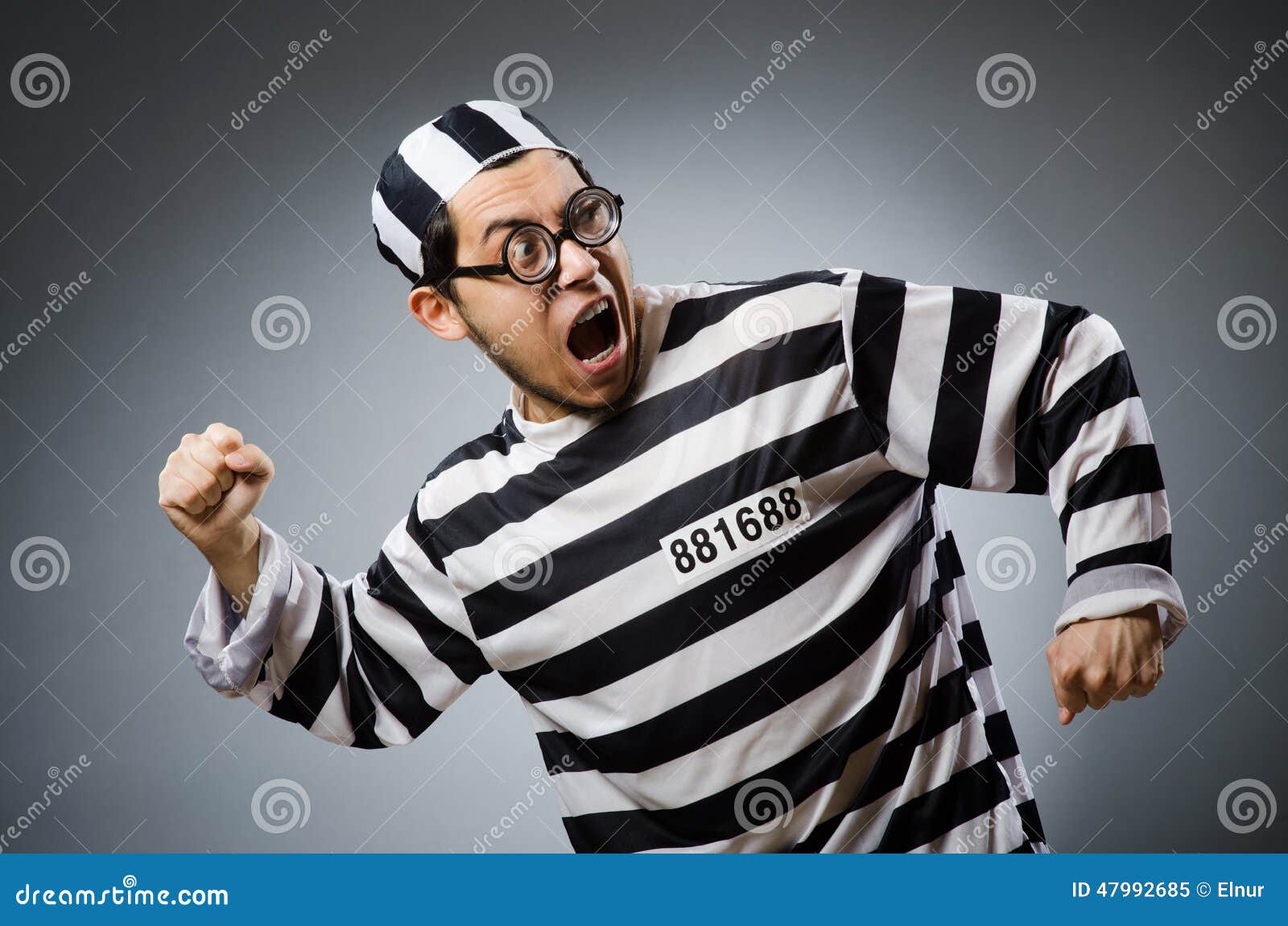Prison inmate in funny stock image. Image of inmate, frustration - 47992685