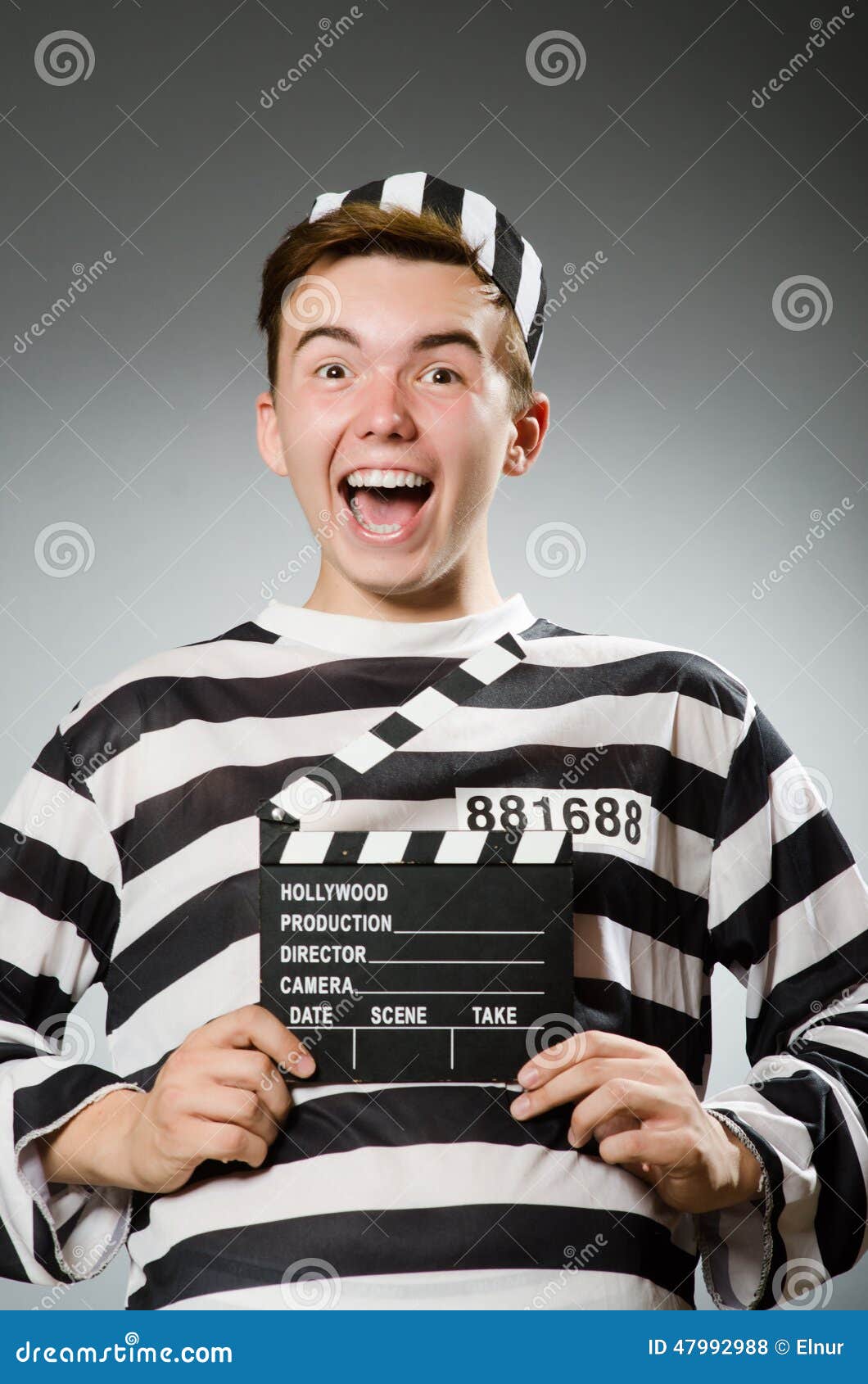 Prison inmate in funny stock photo. Image of arrest, criminal - 47992988