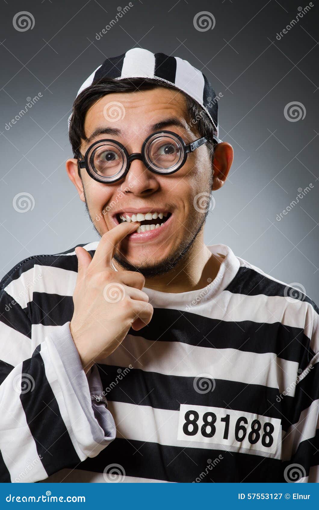 The Prison Inmate in Funny Concept Stock Image - Image of afraid ...