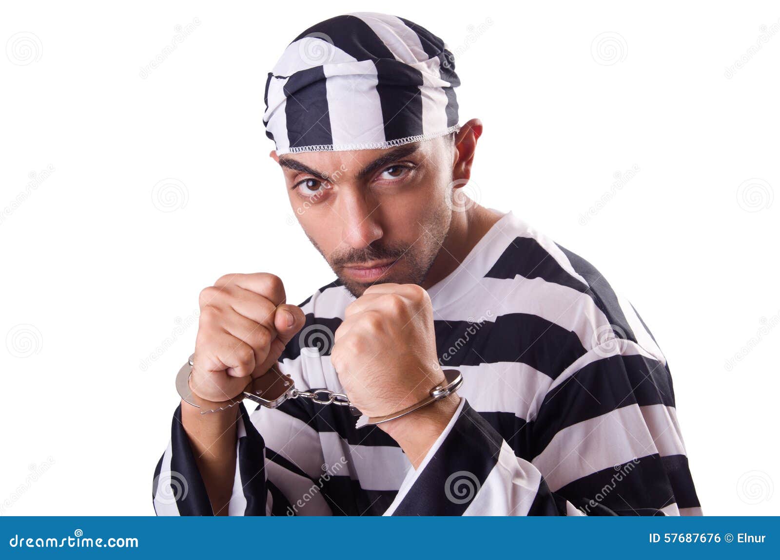 Prison Inmate Isolated on the White Stock Photo - Image of inmate ...