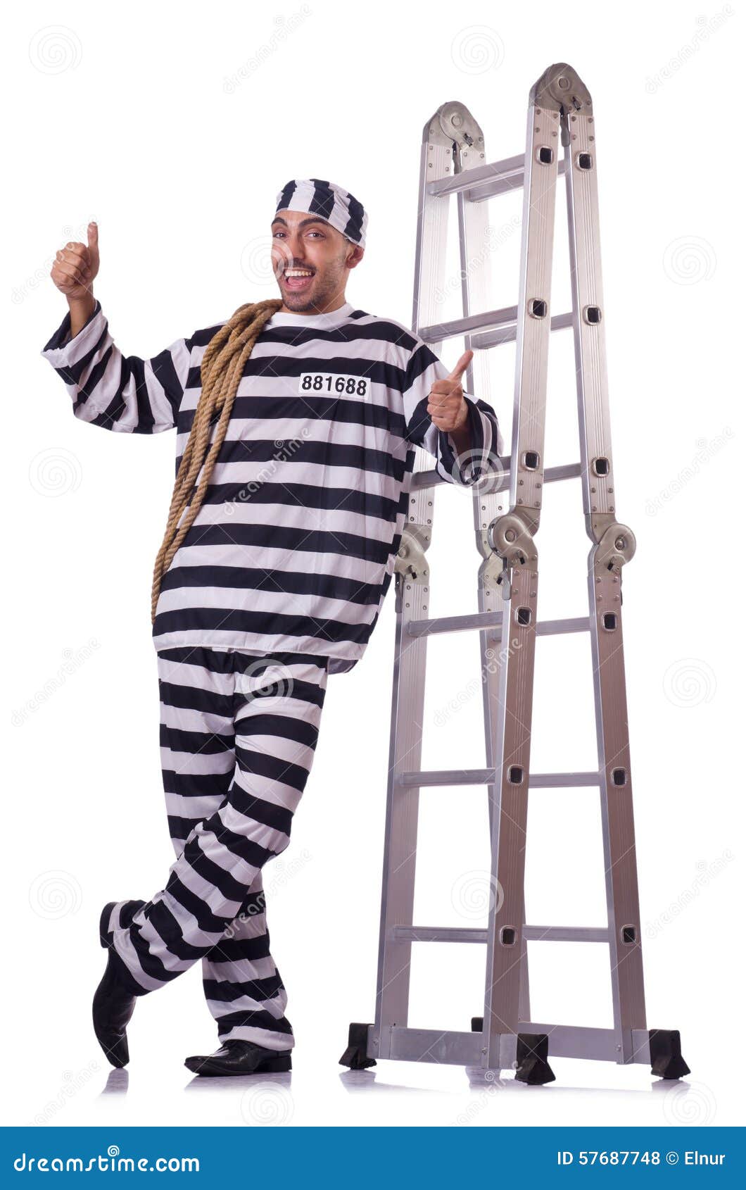 Prison Inmate Isolated on the White Stock Photo - Image of chain ...