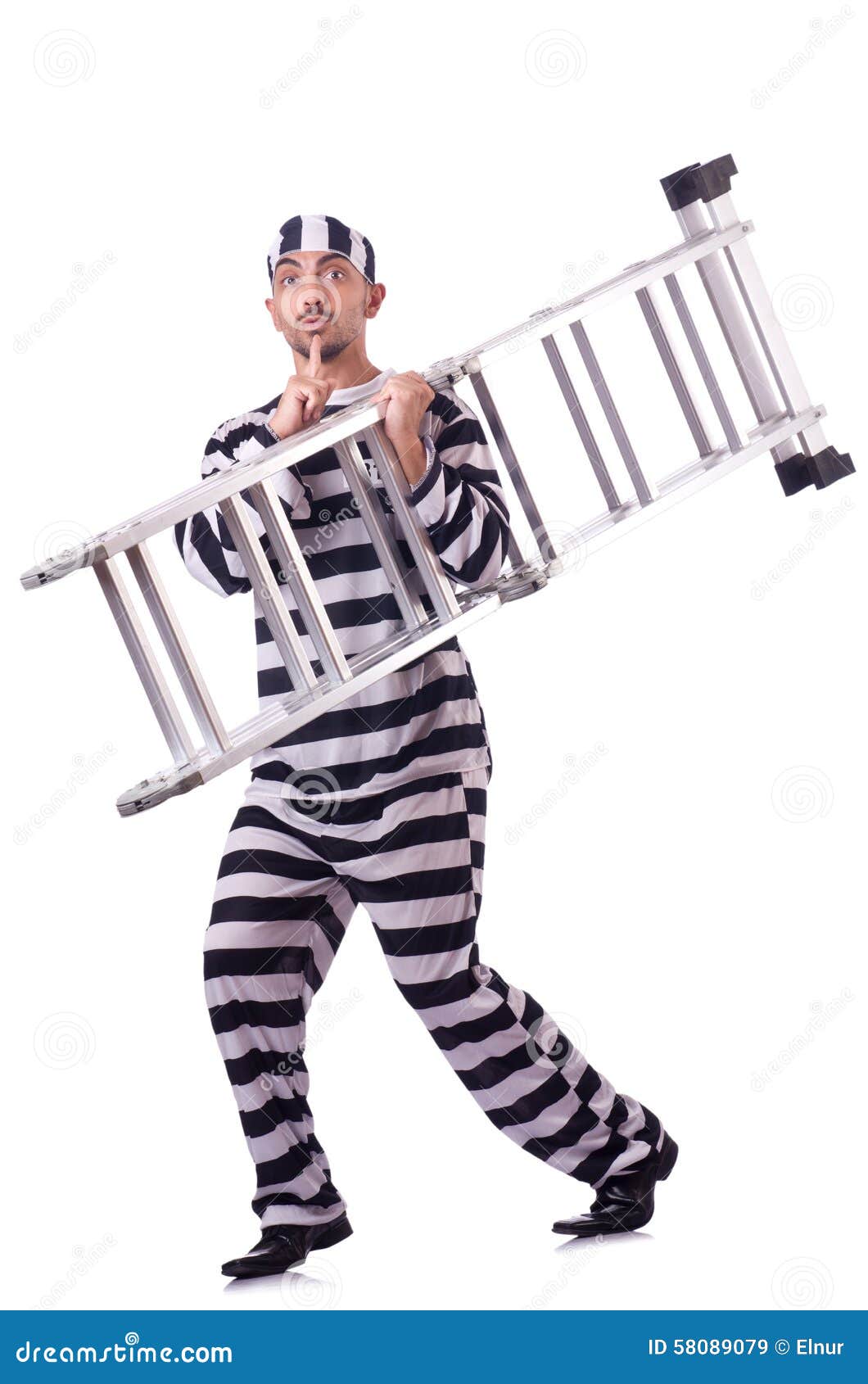 Prison Inmate Isolated on the White Stock Image - Image of justice ...