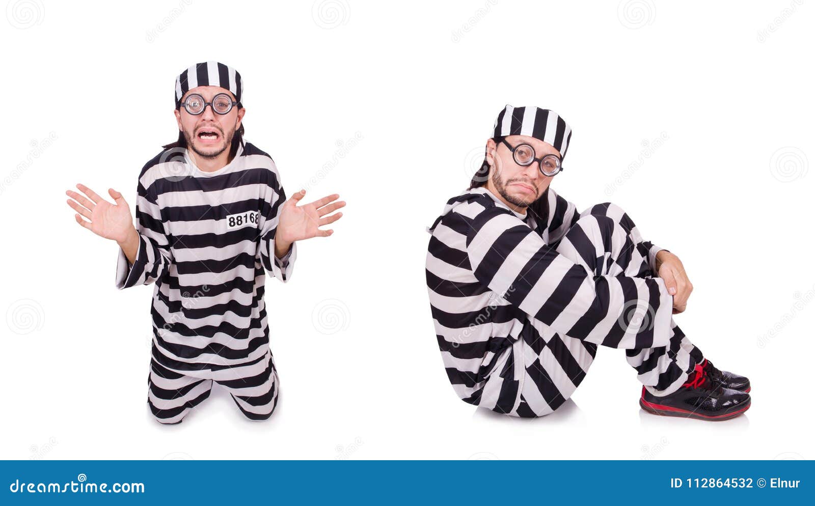 The Prison Inmate Isolated on the White Background Stock Photo - Image ...