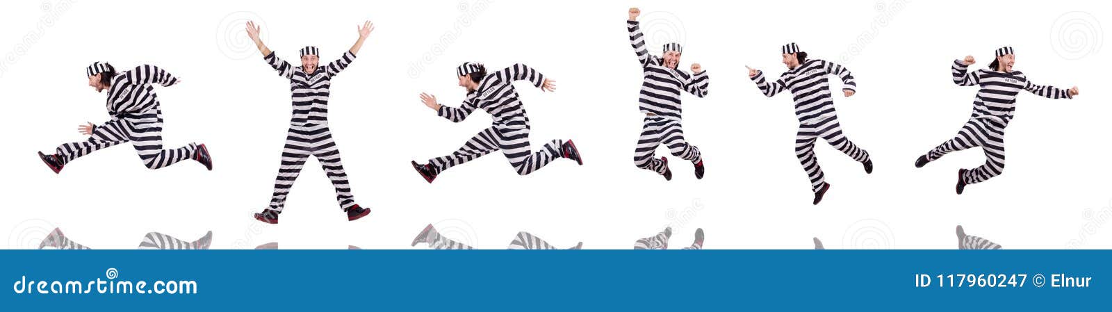 The Prison Inmate Isolated on the White Background Stock Image - Image ...