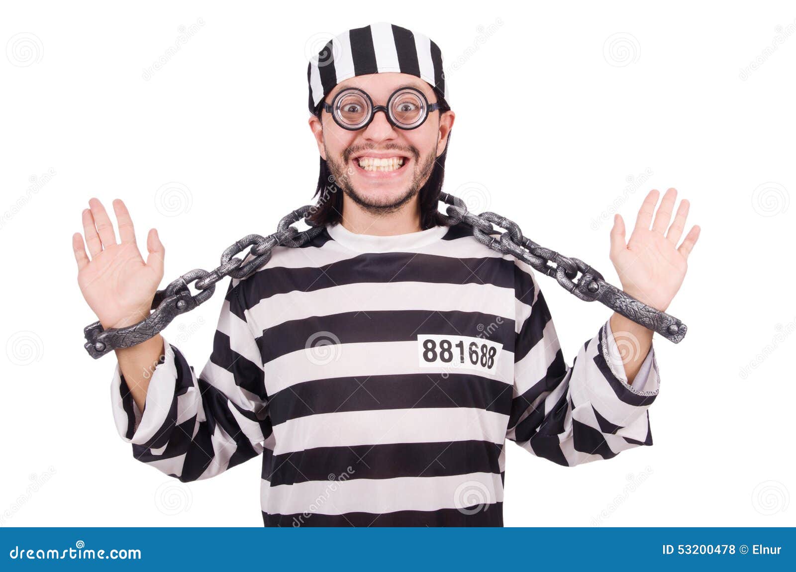 Prison Inmate Isolated On The White Background Royalty-Free Stock ...