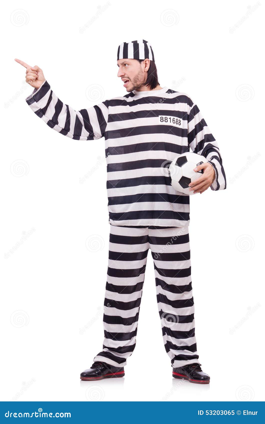 Prison Inmate Isolated on the White Background Stock Image - Image of ...