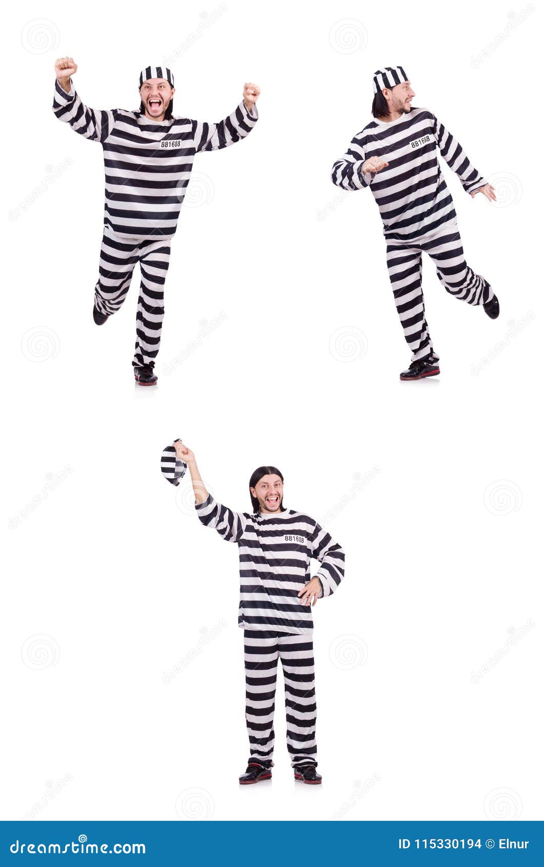 The Prison Inmate Isolated on the White Background Stock Photo - Image ...