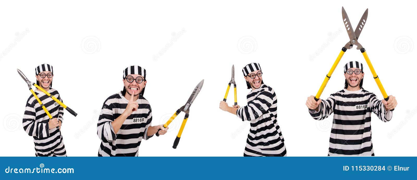 The Prison Inmate Isolated On The White Background Stock Photo - Image ...