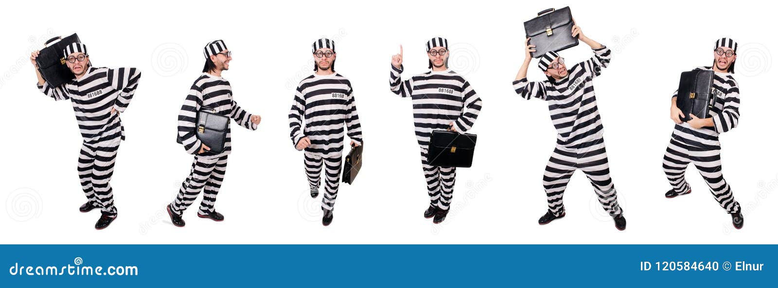 The Prison Inmate Isolated on the White Background Stock Photo - Image ...