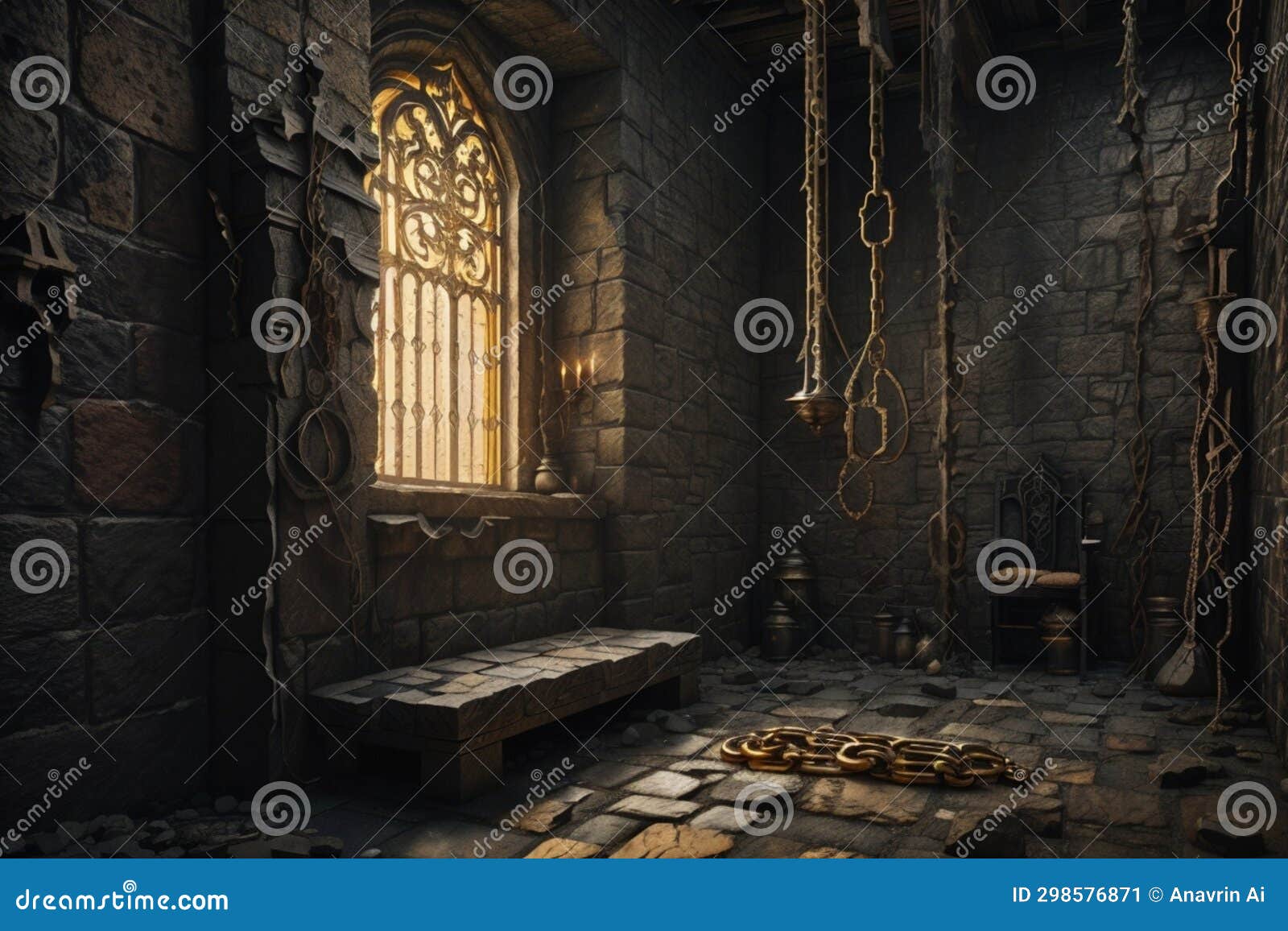 Indoors. Medieval Gothic Room Background Royalty-Free Stock Photo ...