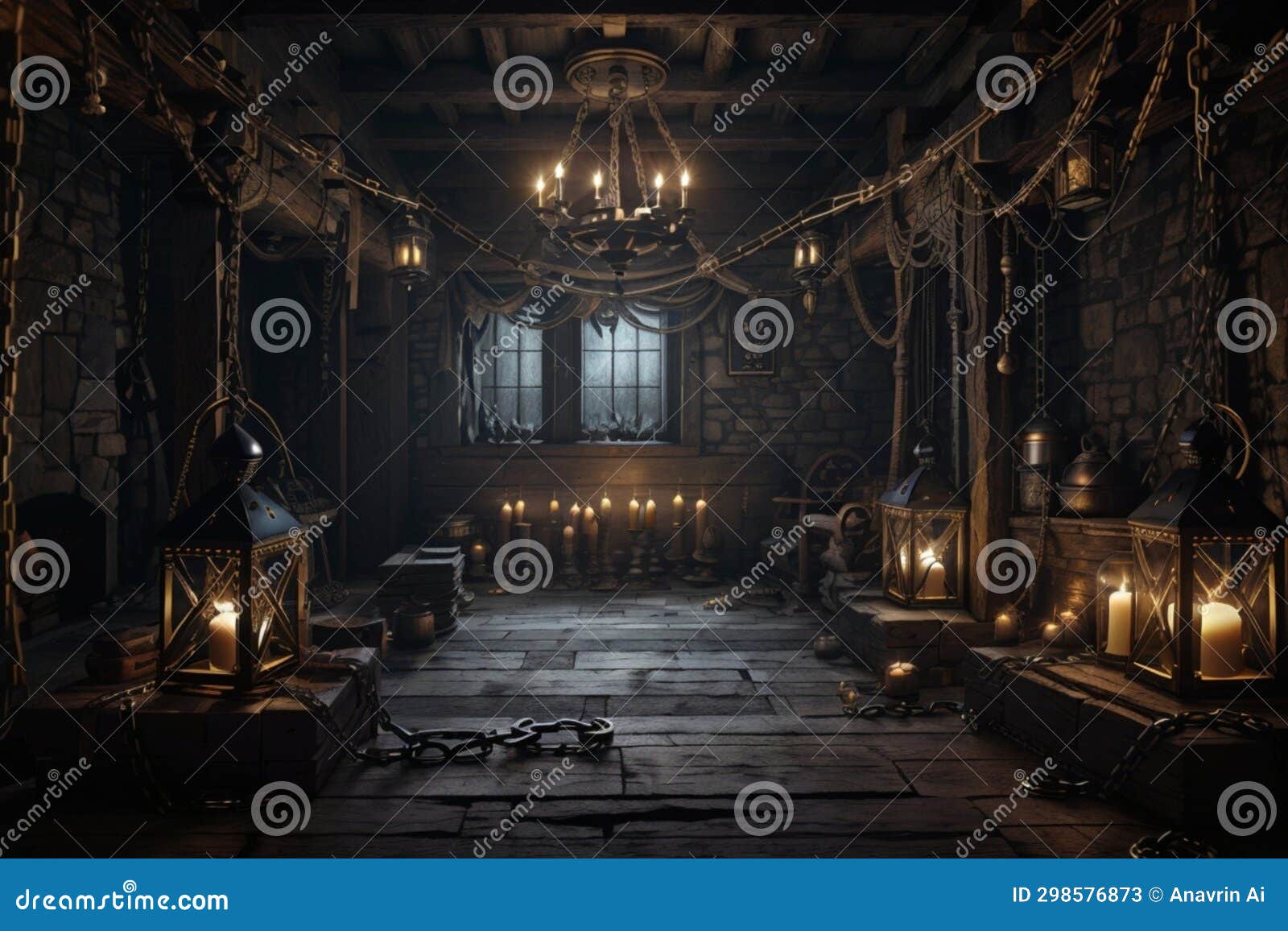 Indoors. Medieval Gothic Room Background Royalty-Free Stock Photo ...