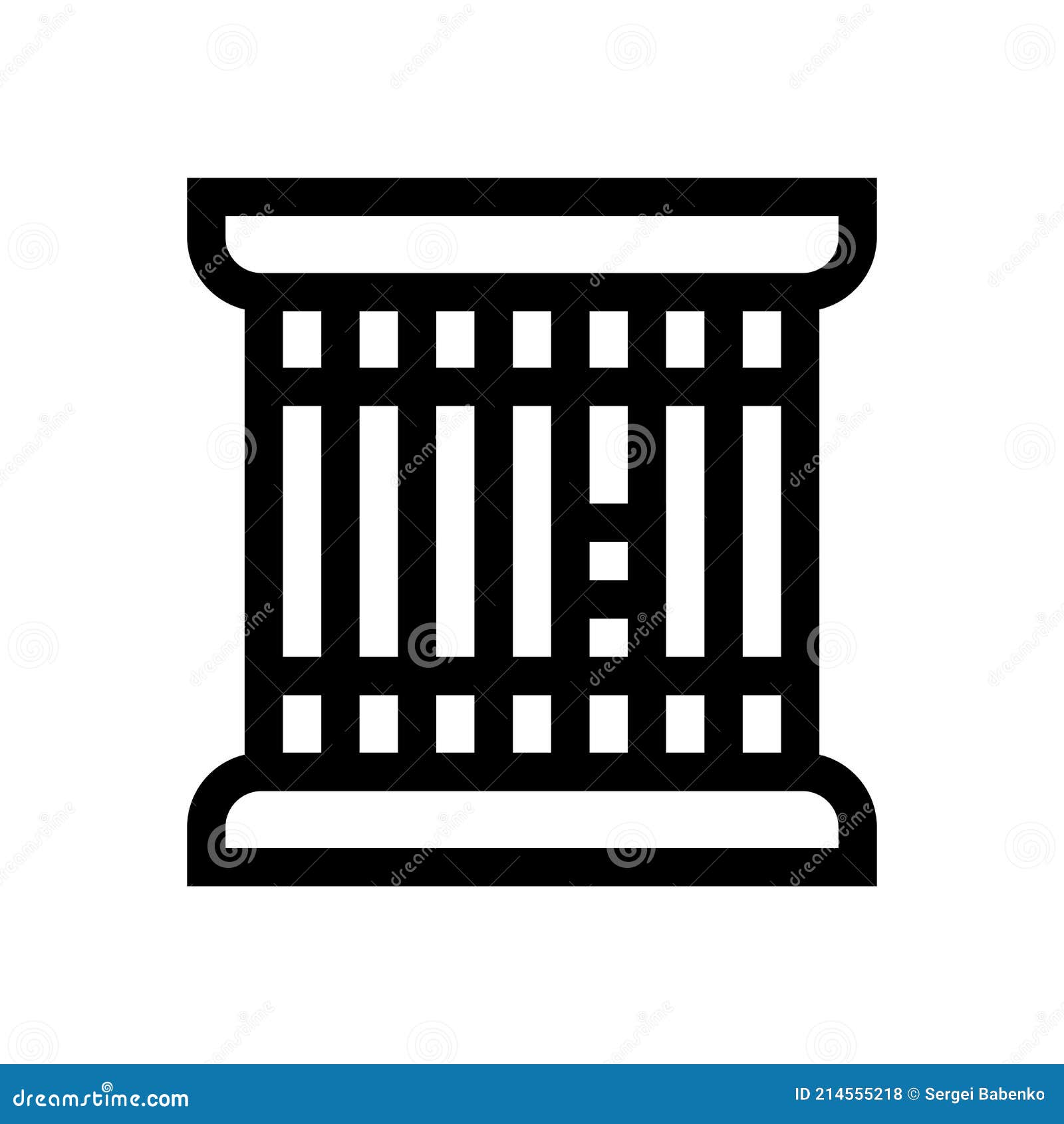 Prison Outline Icon Isolated on White Background Stock Vector ...