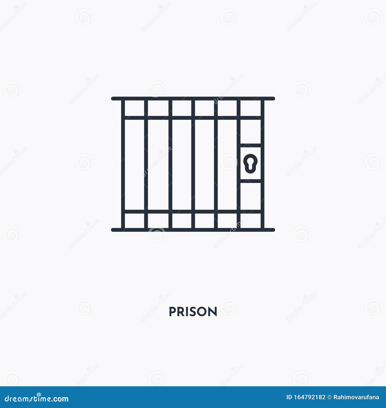 Prison Linear Icon. Modern Outline Prison Logo Concept On White Vector ...