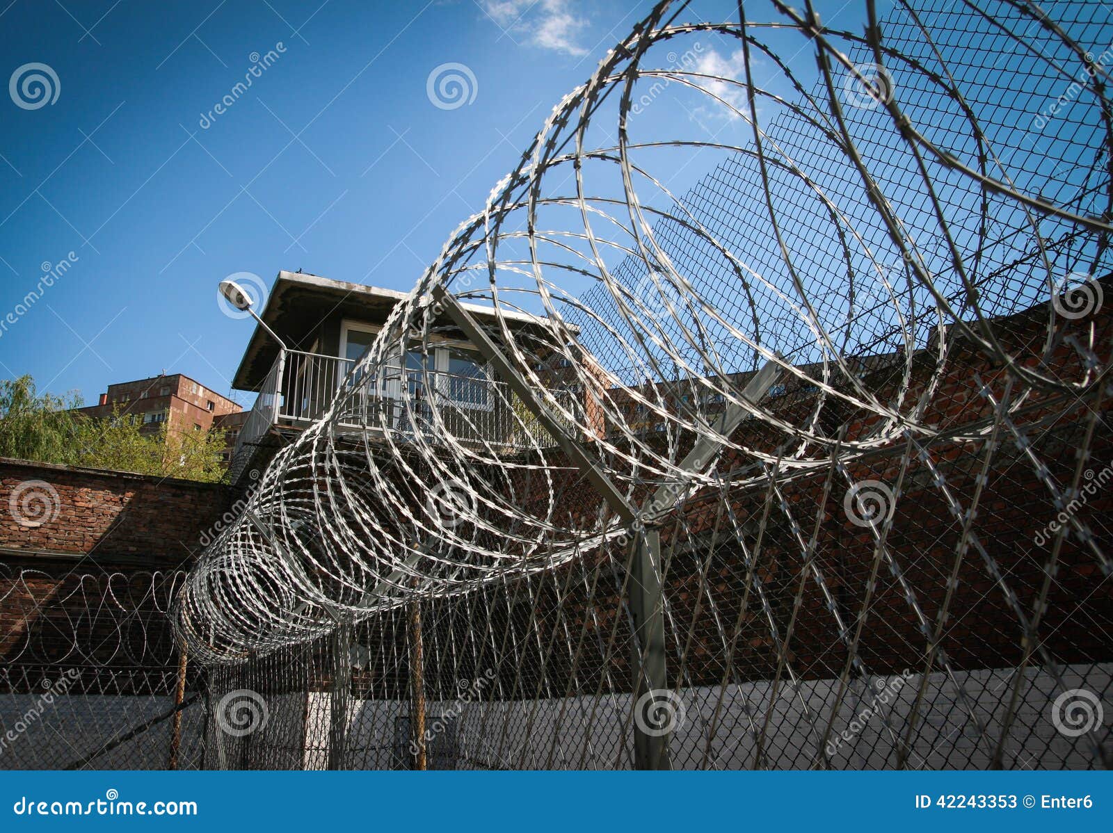 Prison security facilities stock image. Image of guardhouse - 42243353