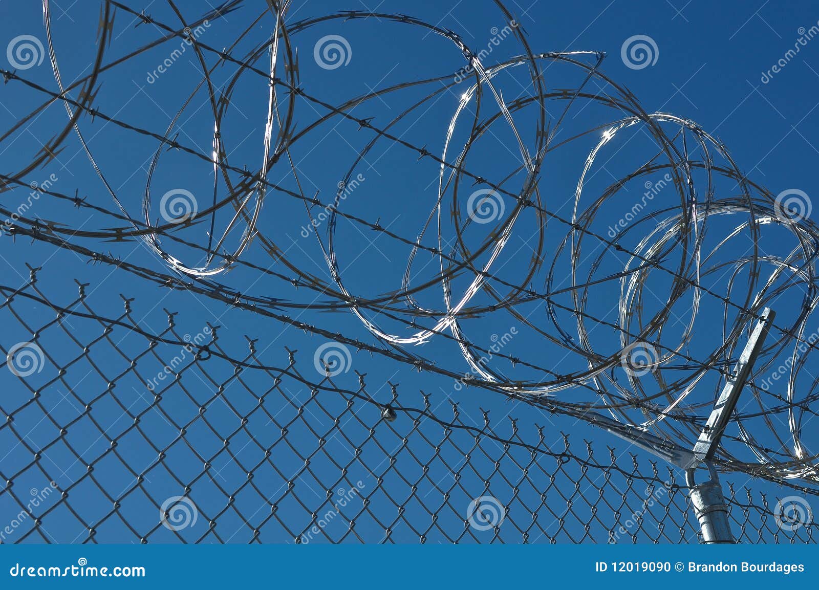 Prison Security Fence stock photo. Image of protect, jail - 12019090
