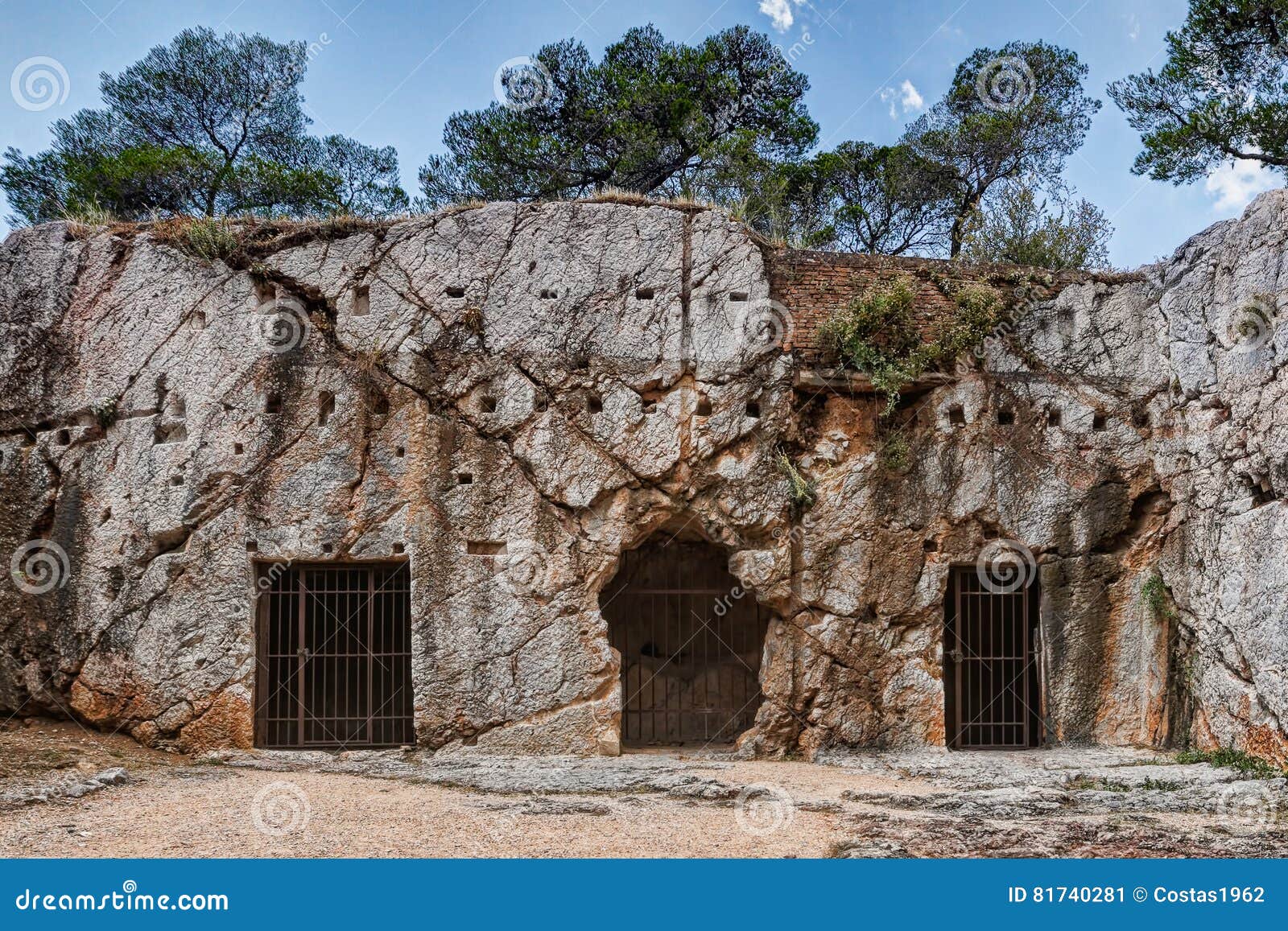 The Prison of Socrates, Greece Stock Image - Image of archeological ...