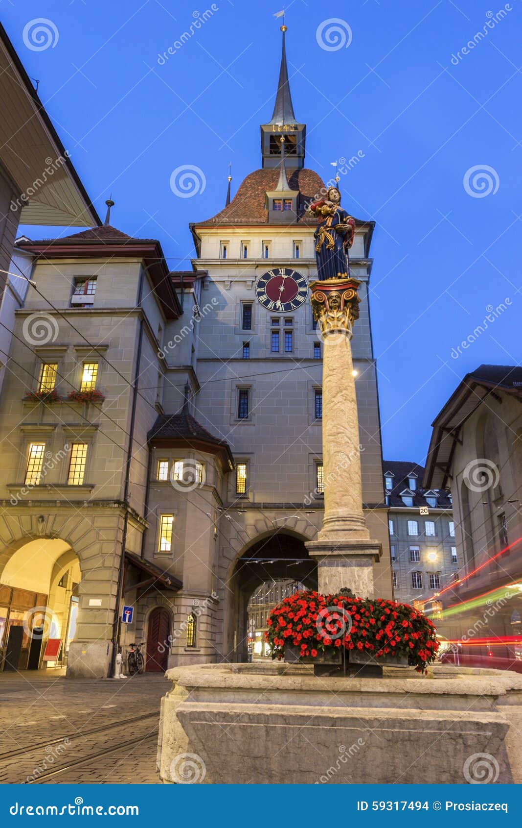 The Prison Tower in Bern, Switzerland Stock Photo - Image of cultural ...