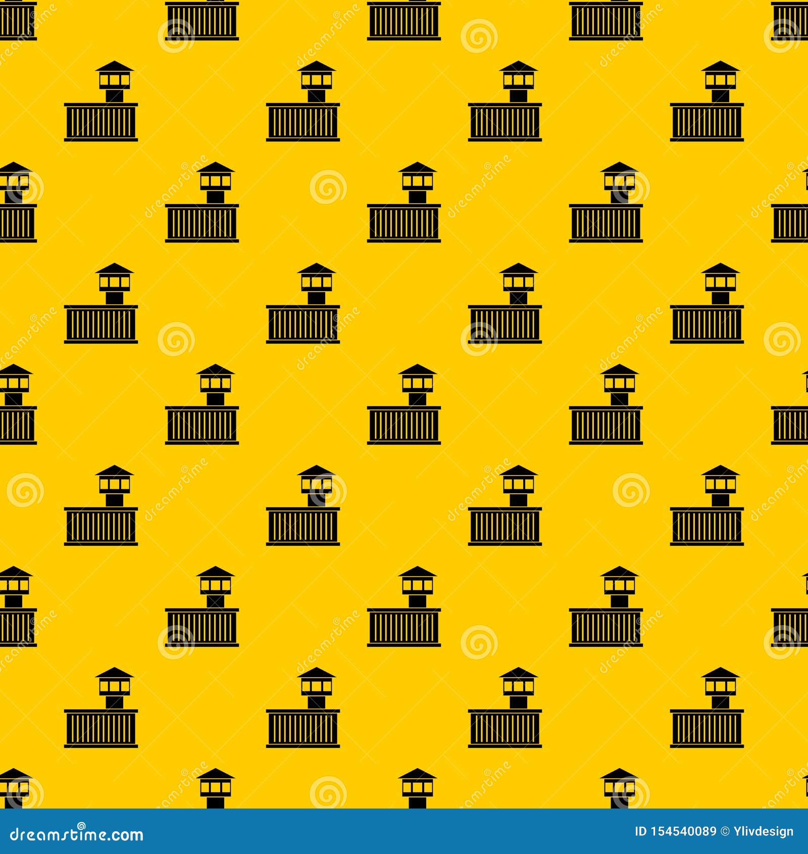 Prison Tower Pattern Vector Stock Vector - Illustration of federal ...