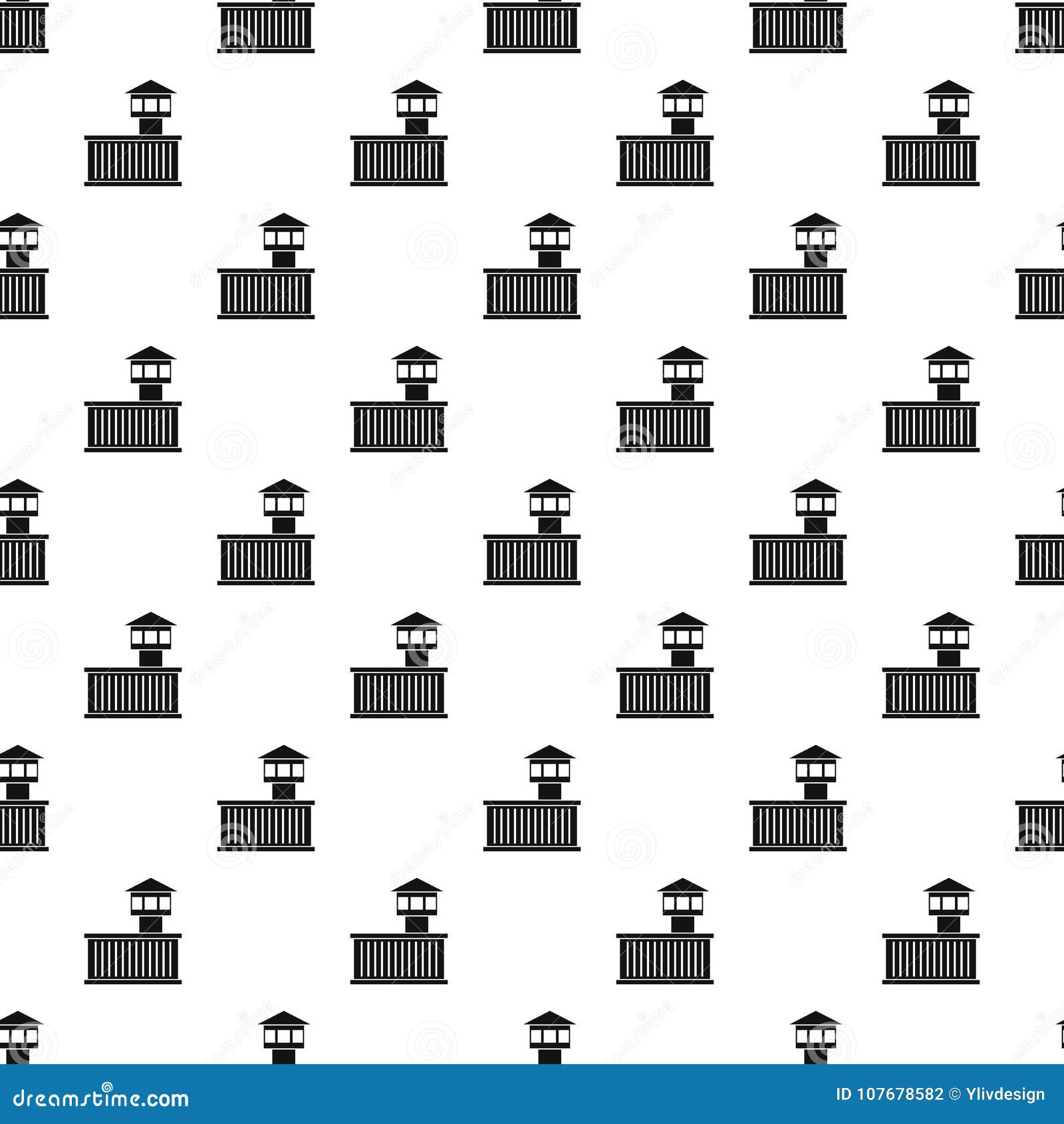 Prison Tower Pattern Vector Stock Vector - Illustration of legal ...