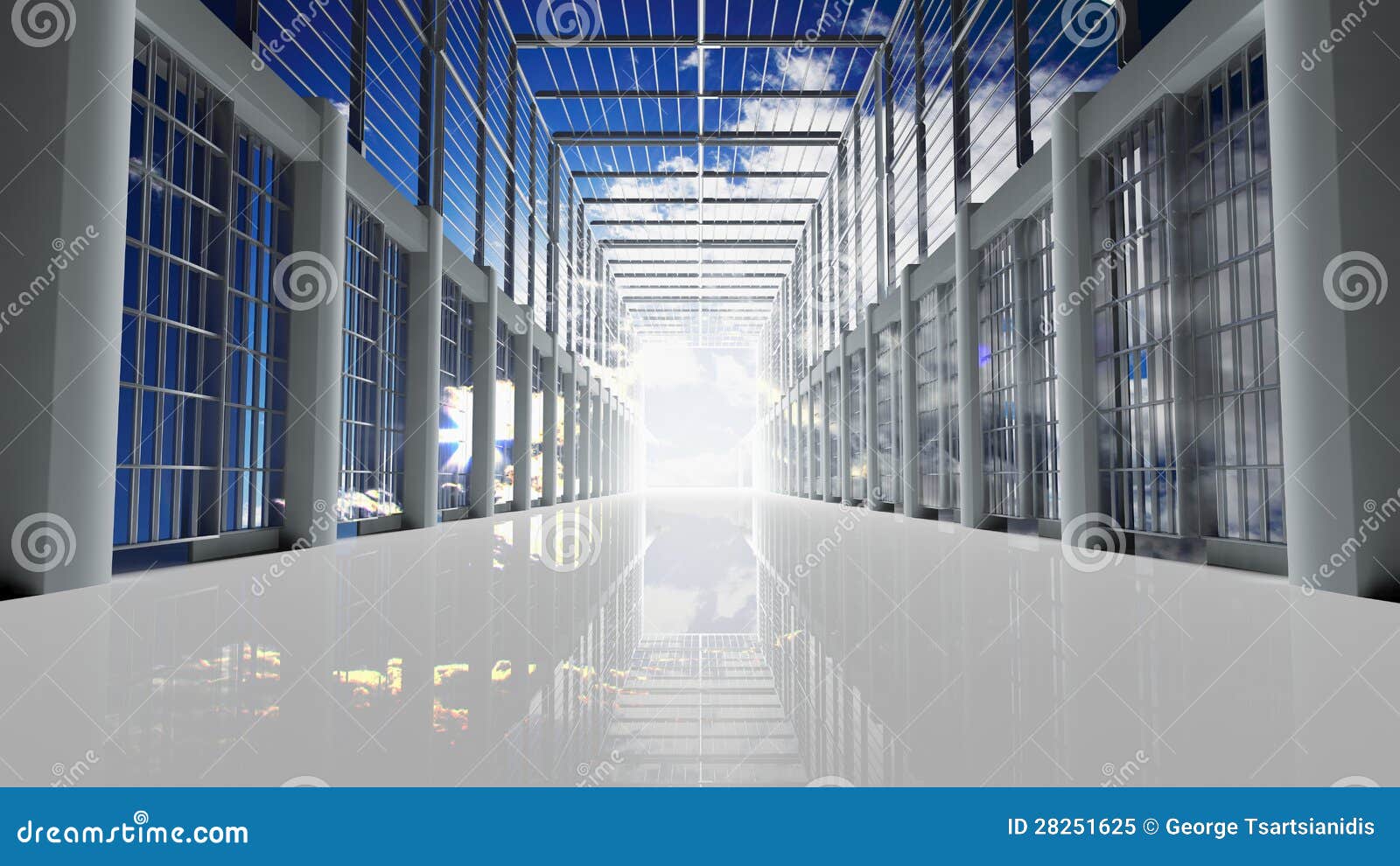 Prison tunnel stock illustration. Illustration of heaven - 28251625