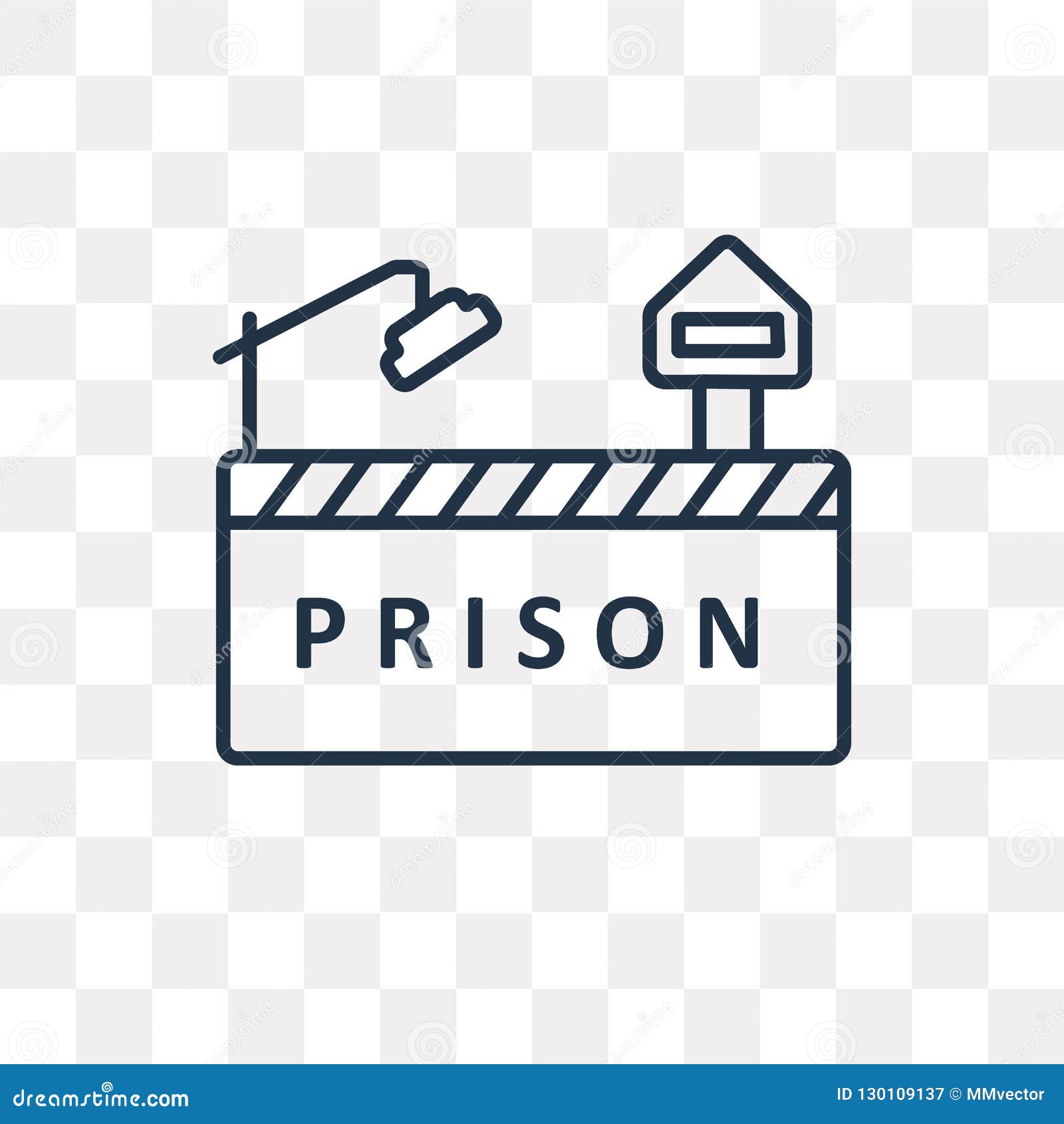 Prison Linear Icon. Modern Outline Prison Logo Concept On White Vector ...