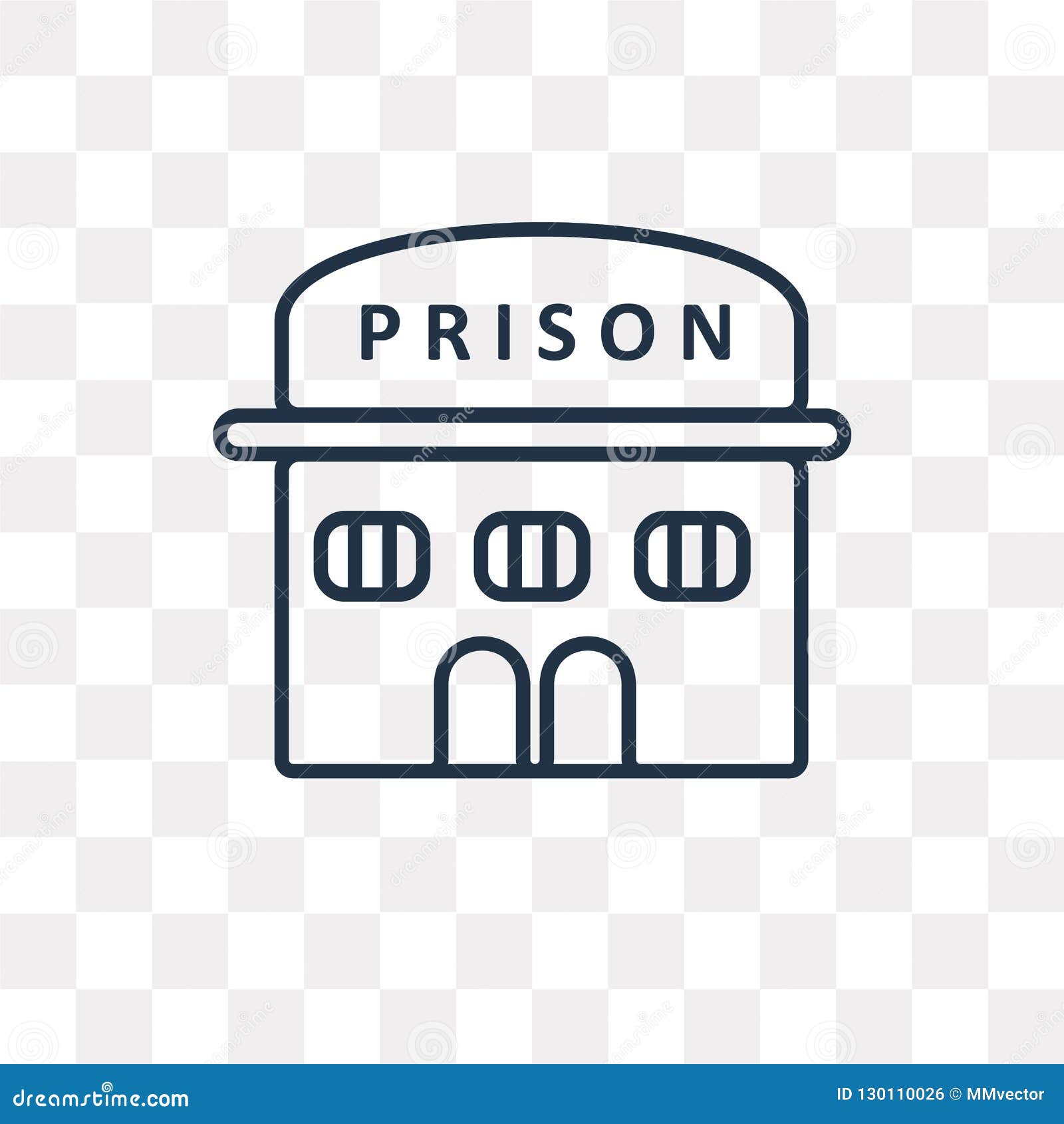 Prison Linear Icon. Modern Outline Prison Logo Concept On White Vector ...