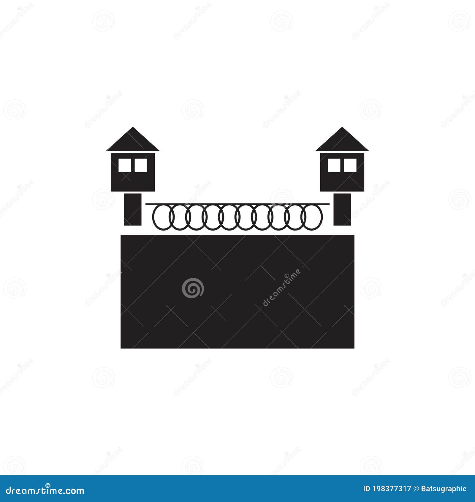 Prison Vector Logo Design Template Stock Vector - Illustration of iron ...