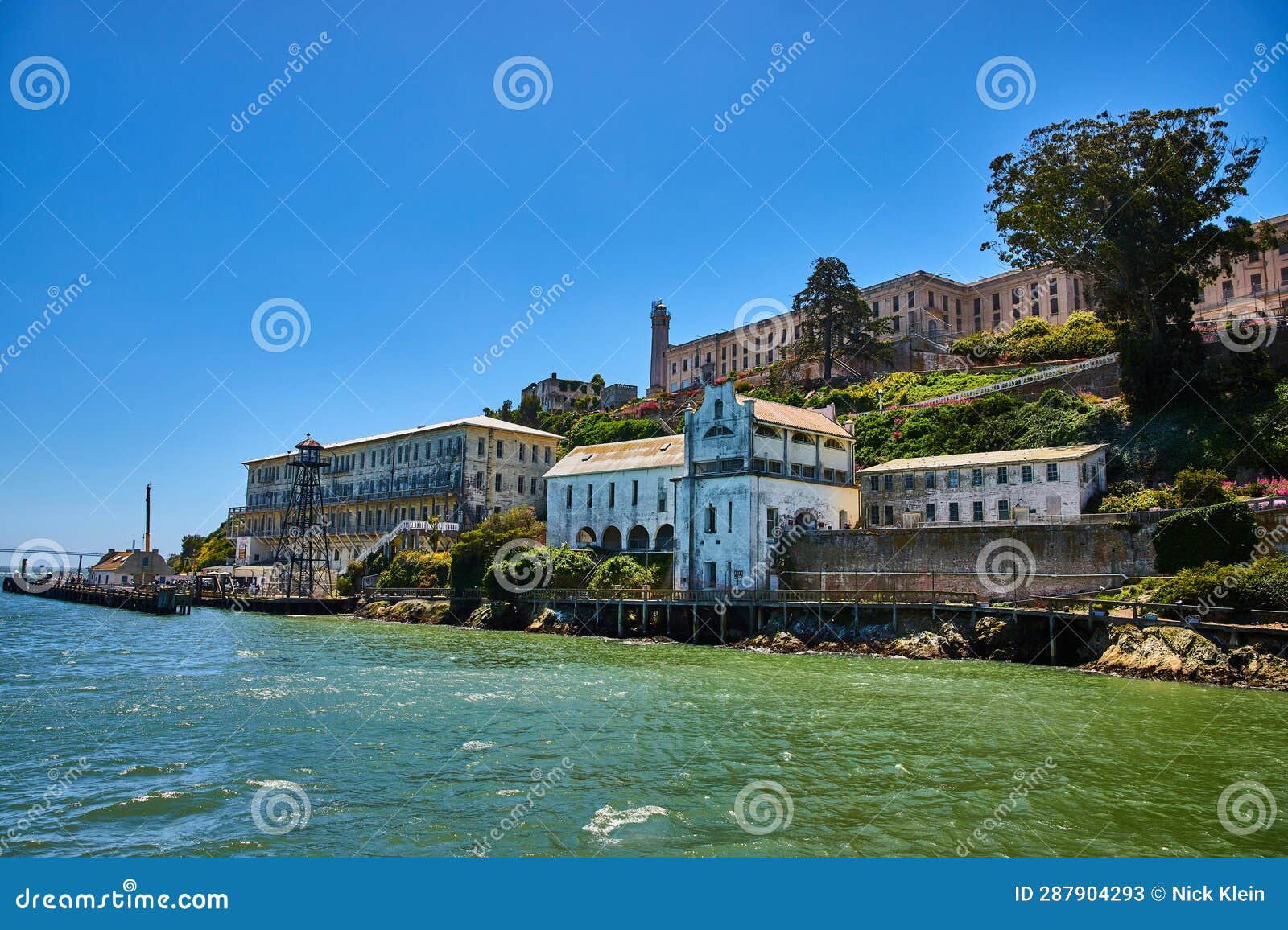 Prison View from Shoreline View of Alcatraz on East Side of Island ...
