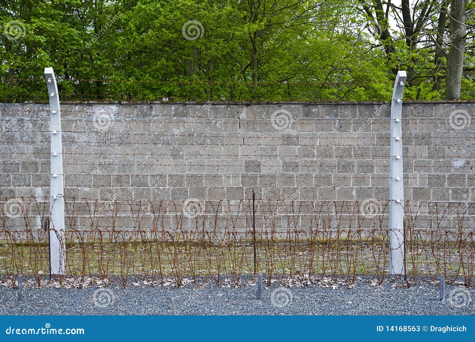 Prison wall editorial stock photo. Image of camp, background - 14168563