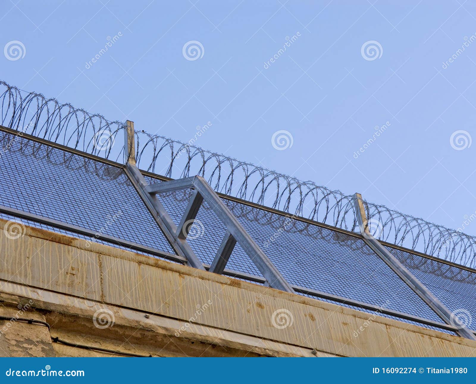 Prison warb wire stock photo. Image of metal, condemned - 16092274